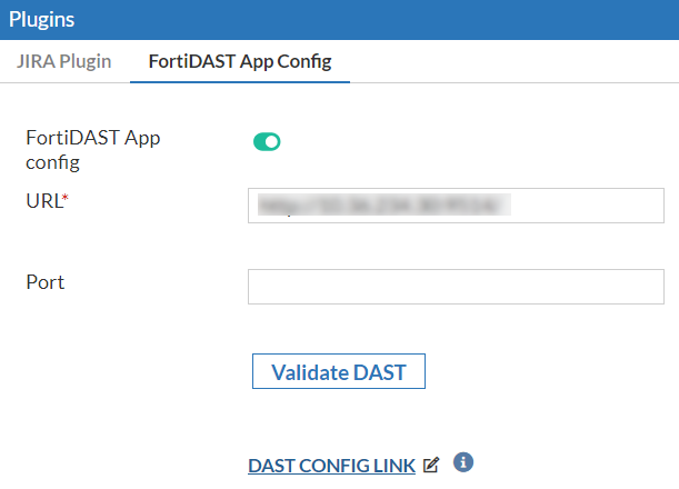 FortiDAST App Config | FortiDevSec 24.2.0 | Fortinet Document Library