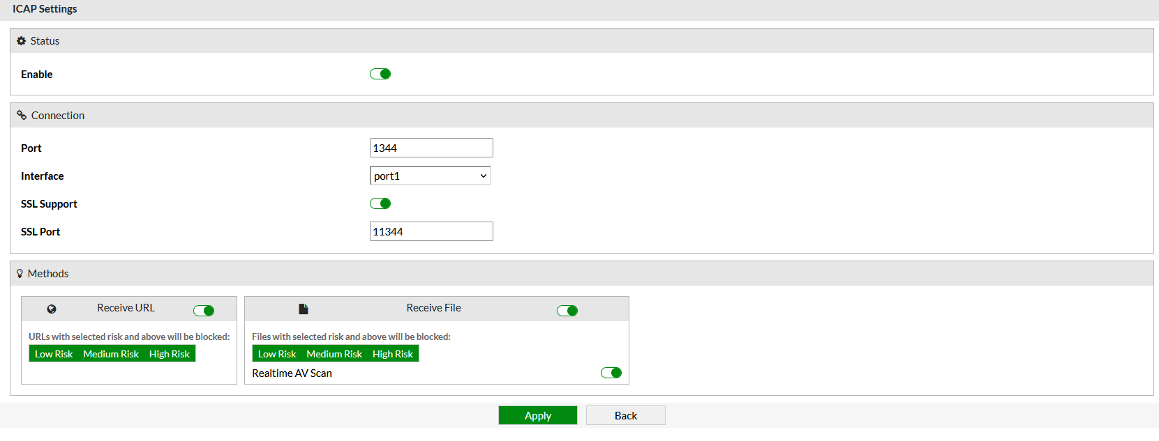 Configure ICAP adapter | FortiSandbox 4.0.5 | Fortinet Document Library