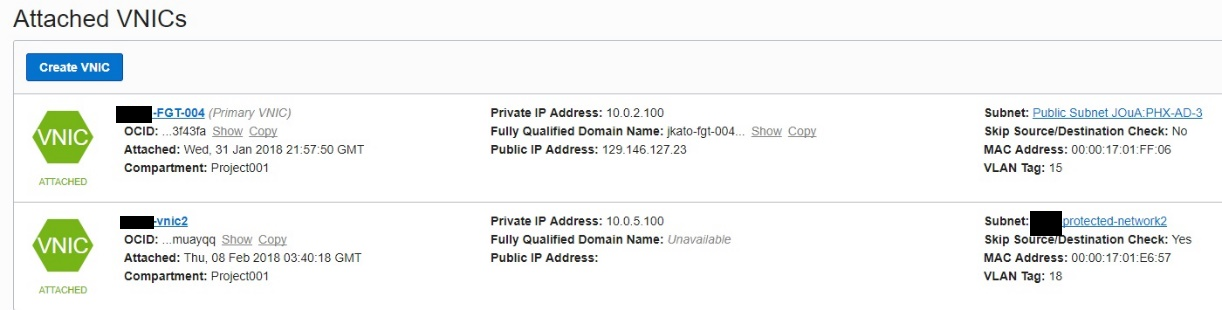 Creating the second VNIC | FortiGate Public Cloud 7.4.0 | Fortinet ...