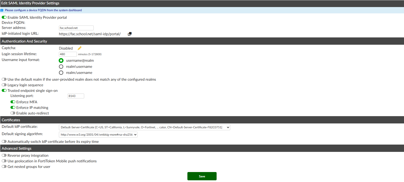 General | FortiAuthenticator 6.6.3 | Fortinet Document Library