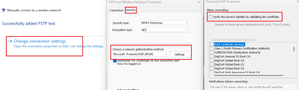PEAP troubleshooting | FortiAuthenticator 6.6.3 | Fortinet Document Library