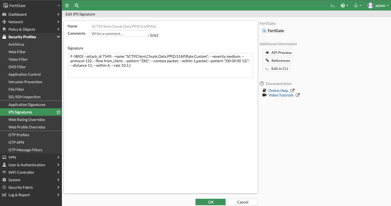 Custom IPS signatures | FortiGate / FortiOS 7.0.0 | Fortinet Document ...