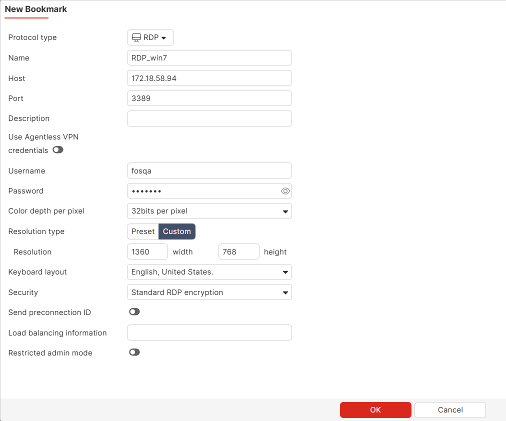 Customizing the RDP display size | FortiGate / FortiOS 7.6.3 | Fortinet ...
