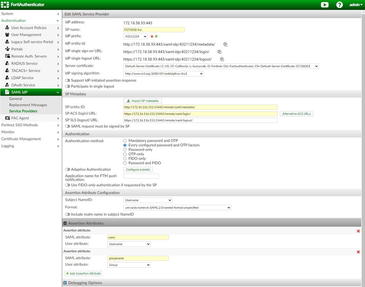 Agentless VPN with FortiAuthenticator as a SAML IdP | FortiGate ...
