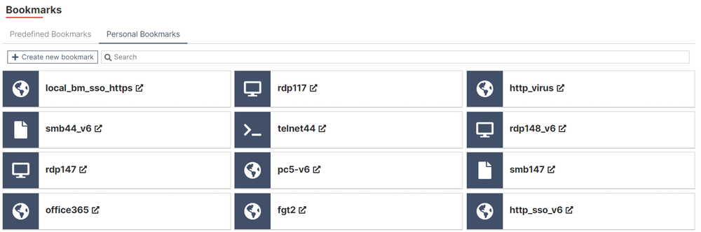 Agentless VPN bookmarks | FortiGate / FortiOS 7.6.3 | Fortinet Document ...