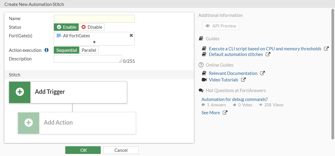 Creating automation stitches | FortiGate / FortiOS 7.6.3 | Fortinet ...