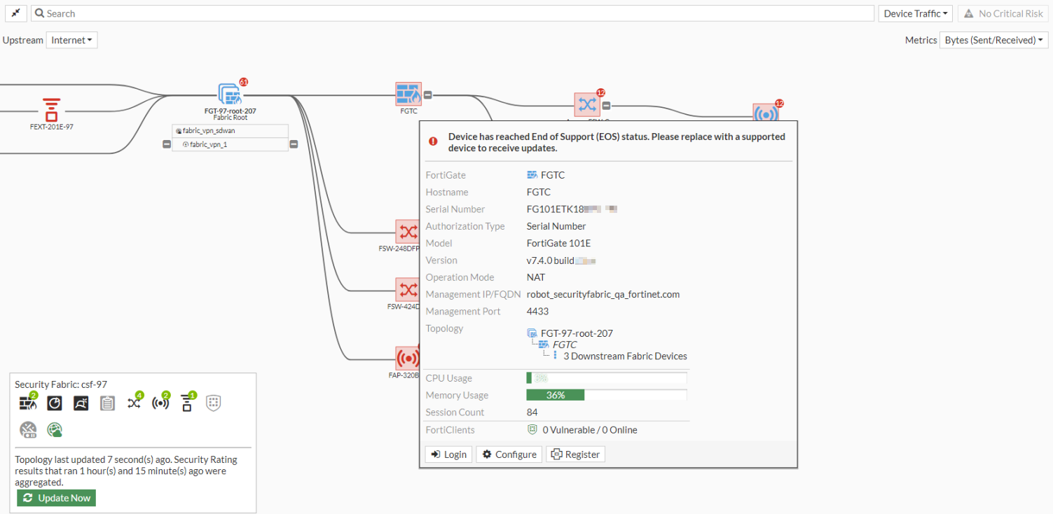 Downloading the EOS support package for supported Fabric devices ...