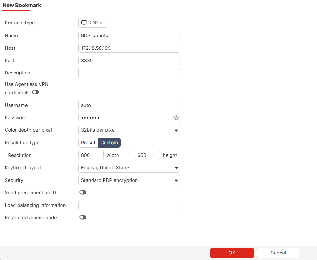 Customizing the RDP display size | FortiGate / FortiOS 7.6.3 | Fortinet ...