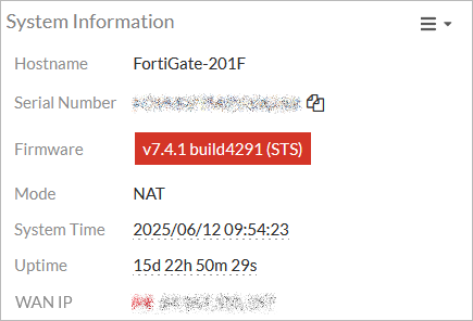 Special Technical Support firmware | FortiGate / FortiOS 7.6.3 ...