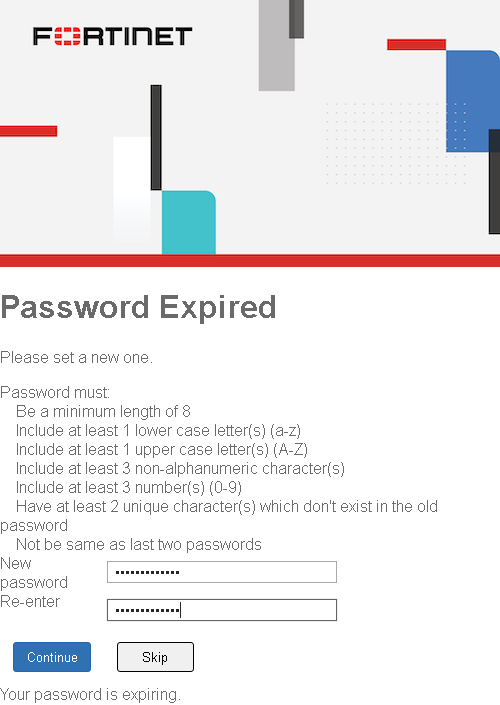 Customizing complexity options for the local user password policy | FortiGate / FortiOS 7.6.3 ...