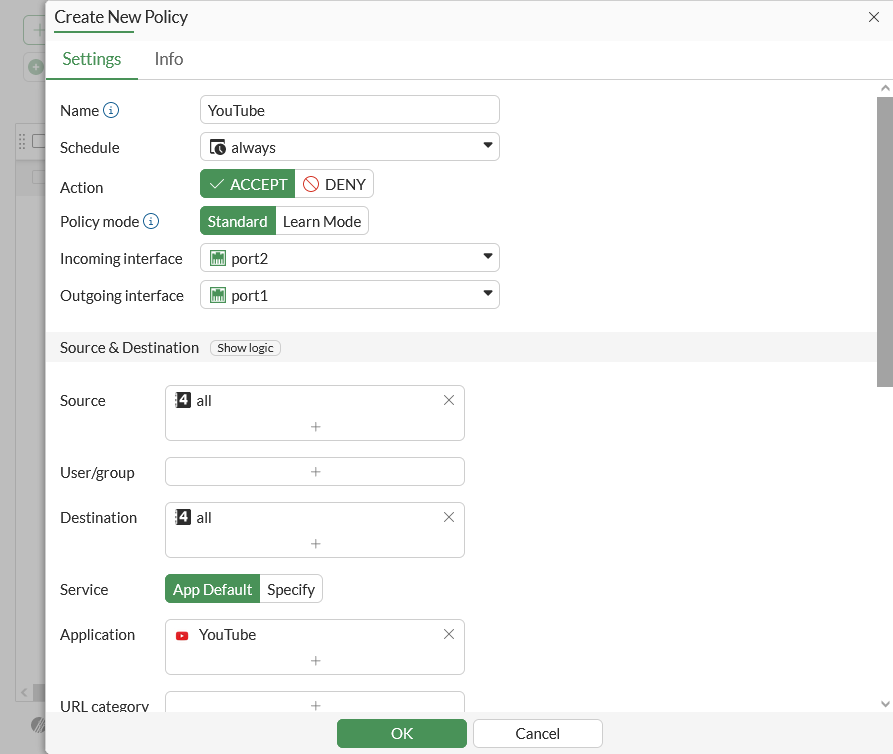 NGFW policy | FortiGate / FortiOS 7.6.3 | Fortinet Document Library