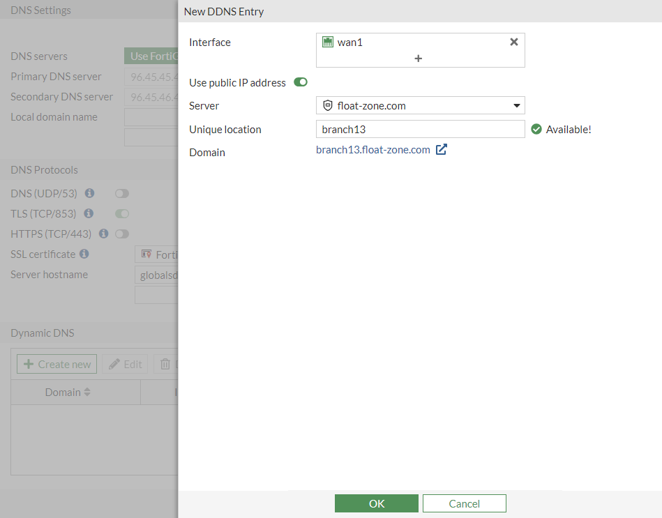 DDNS | FortiGate / FortiOS 7.6.3 | Fortinet Document Library