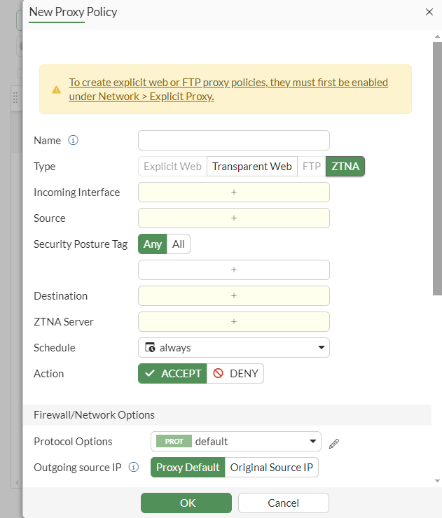 Full versus simple ZTNA policies | FortiGate / FortiOS 7.6.3 | Fortinet ...