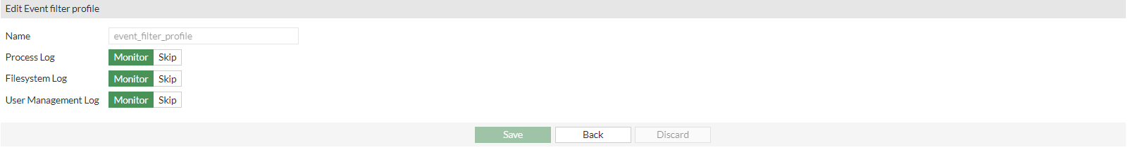 Creating an event filter profile | FortiPAM 1.5.0 | Fortinet Document ...