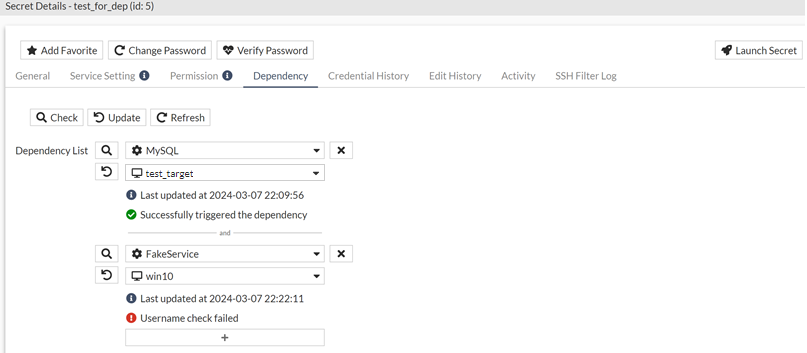 Updating a service account credential | FortiPAM 1.5.0 | Fortinet Document Library