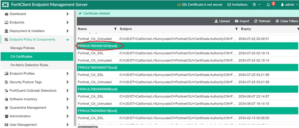 Deploying FortiPAM CA using EMS | FortiPAM 1.5.0 | Fortinet Document ...