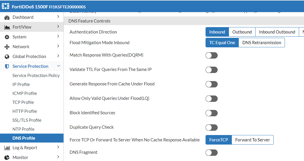 Handbook | FortiDDoS-F 6.2.1 | Fortinet Documentation Library