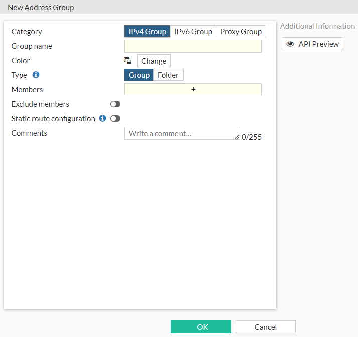 Create or edit an address group | FortiProxy 7.2.12 | Fortinet Document ...