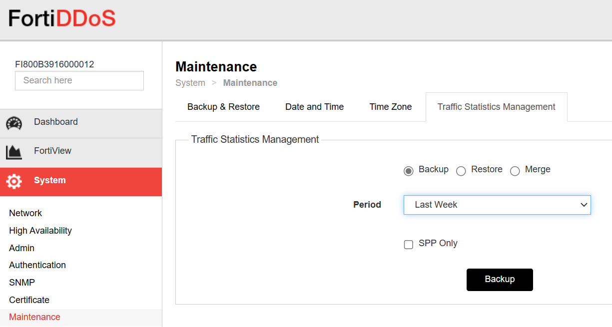 Managing baseline traffic statistics | FortiDDoS 5.7.4 | Fortinet ...
