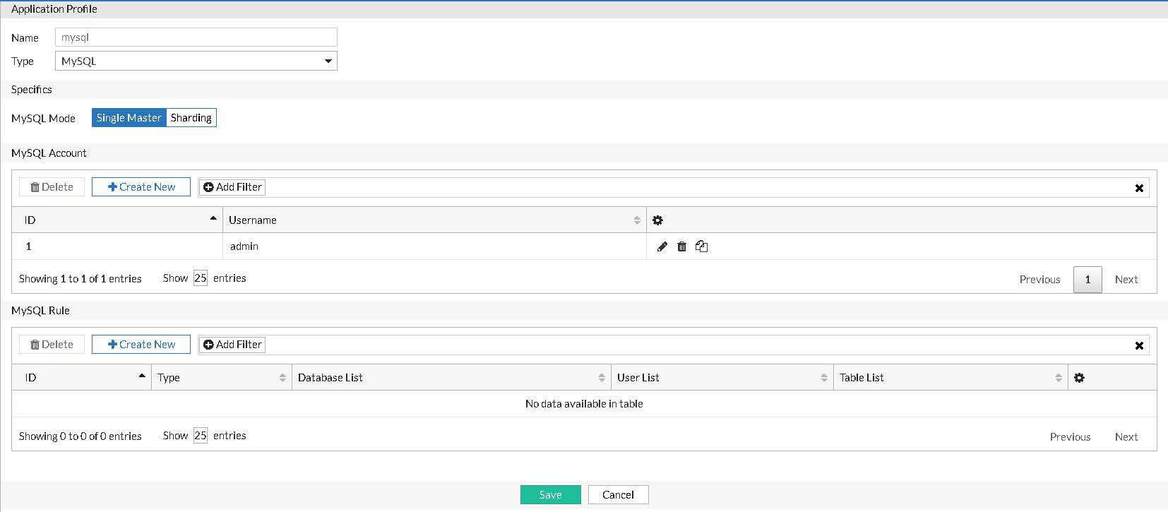 Configuring MySQL profiles | FortiADC 7.4.0 | Fortinet Document Library