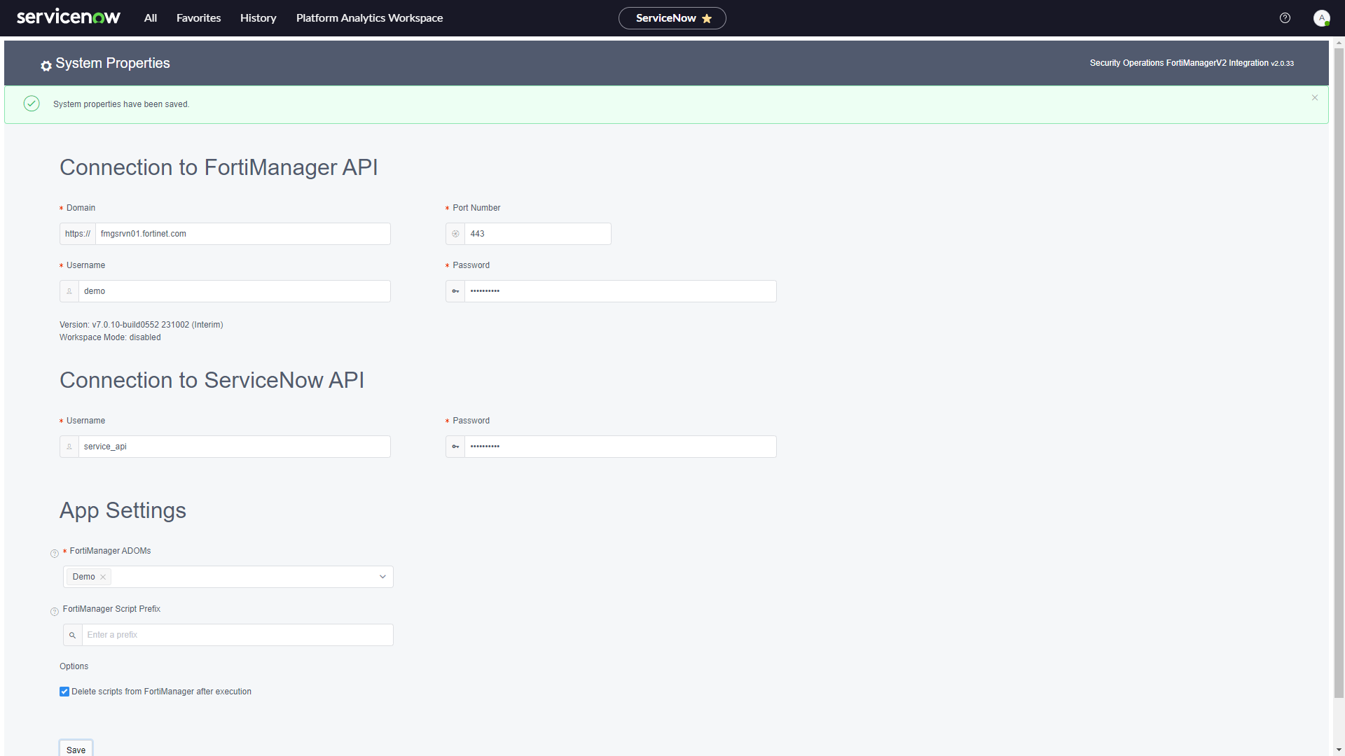 Configuring the FortiManager Integration App | FortiManager 7.4.0 ...