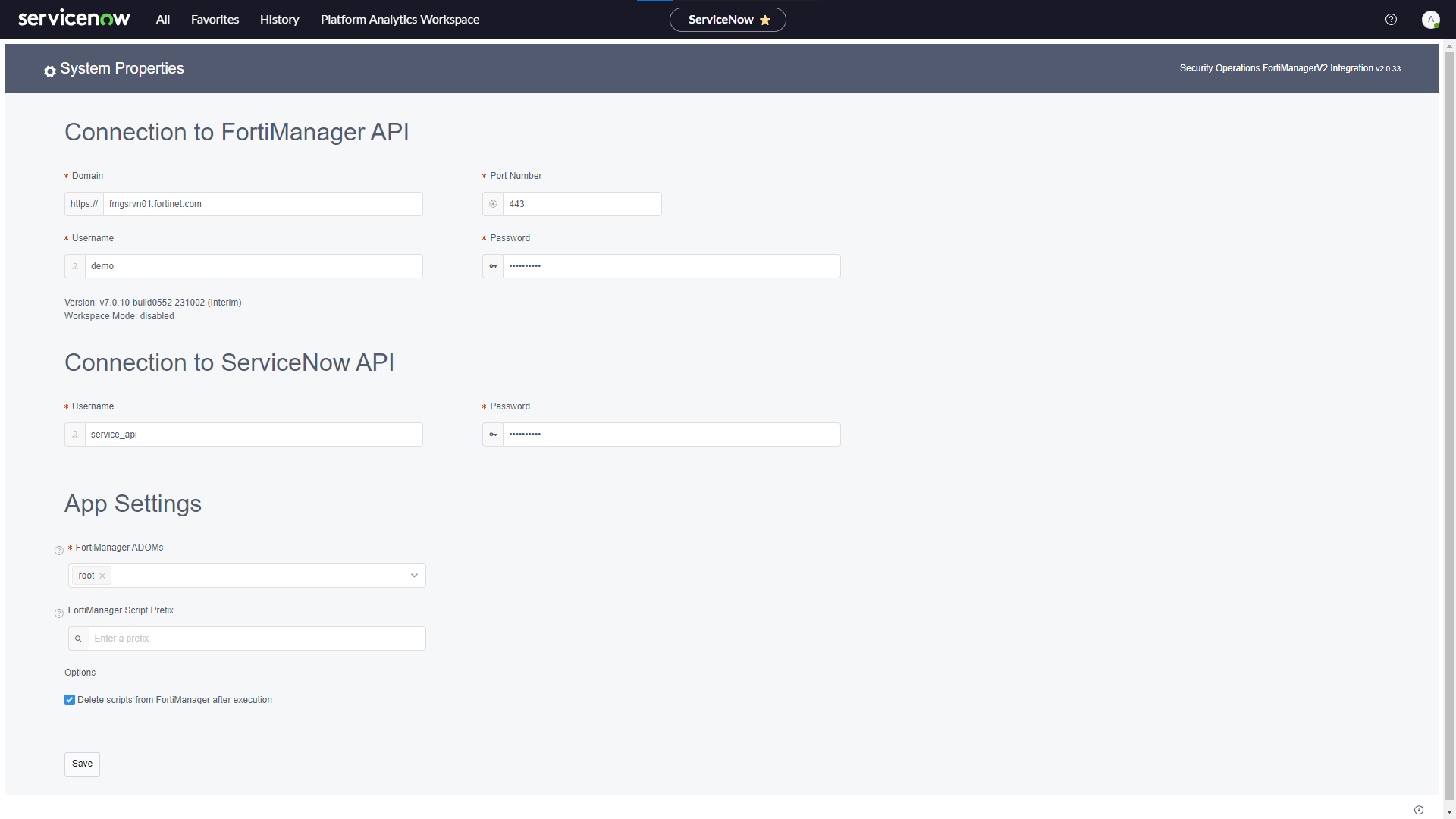Configuring the FortiManager Integration App | FortiManager 7.4.0 ...