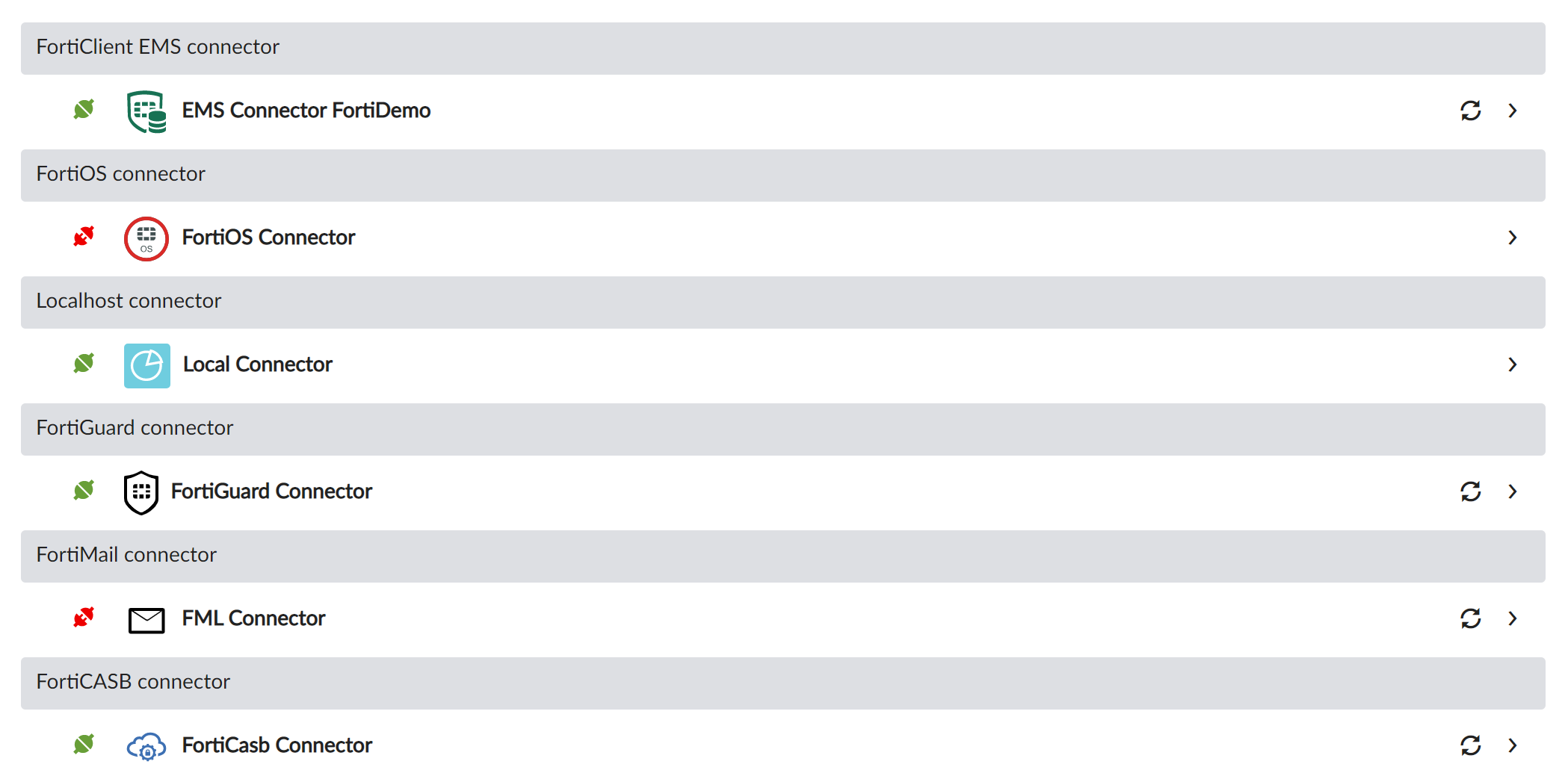 Connectors | FortiAnalyzer 7.2.5 | Fortinet Document Library