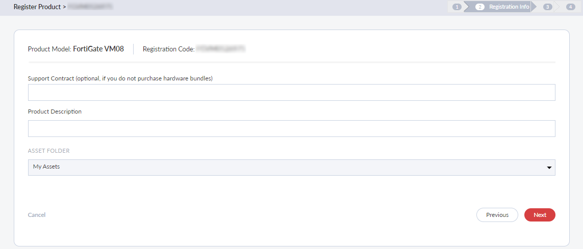 Registering assets | FortiCloud Services 25.2.0 | Fortinet Document Library