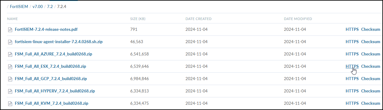 Downloading FortiSIEM Products | FortiSIEM 7.3.0 | Fortinet Document ...