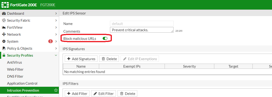 Botnet C&C IP blocking | FortiGate / FortiOS 6.4.3 | Fortinet Document ...