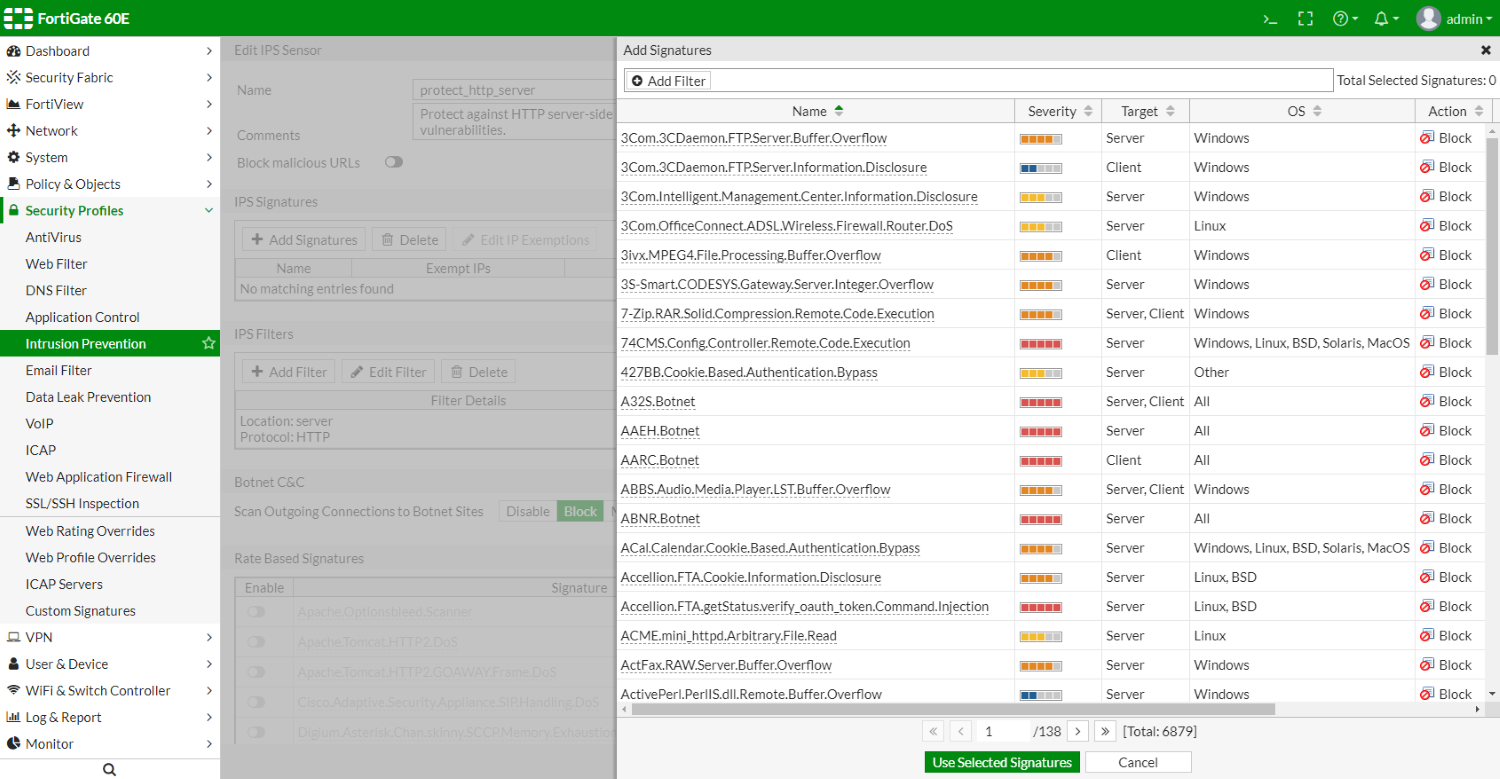 Botnet C&C IP blocking | FortiGate / FortiOS 6.4.3 | Fortinet Document ...