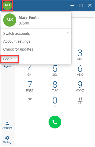 Logging in and logging out of the FortiFone softclient for desktop ...
