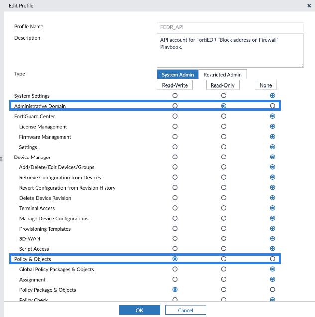 Configuring FortiManager | FortiEDR/XDR 6.2.0 | Fortinet Document Library