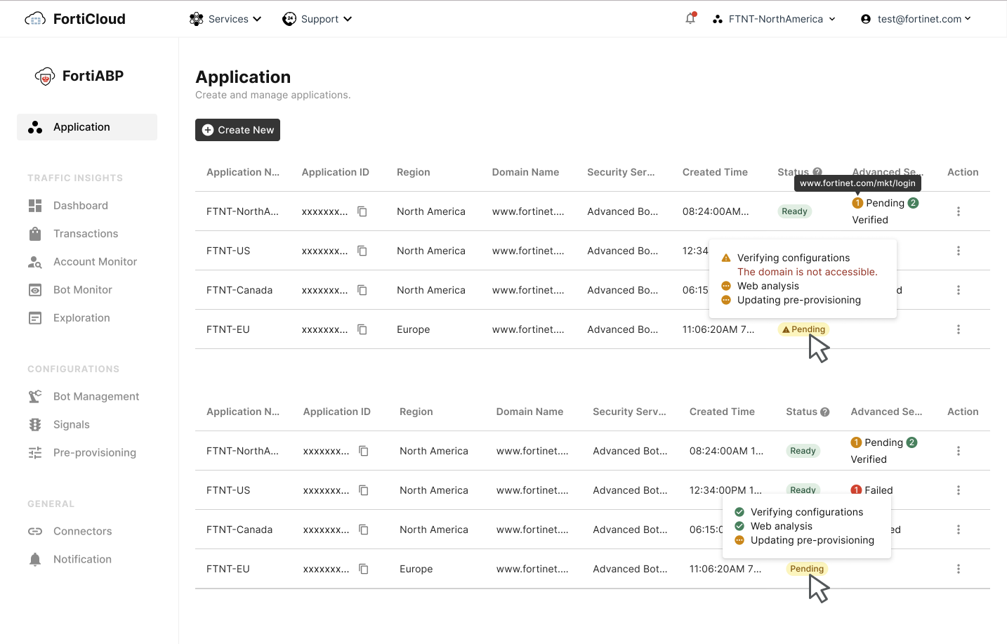 Application | FortiGuard Advanced Bot Protection 24.1.0 | Fortinet ...