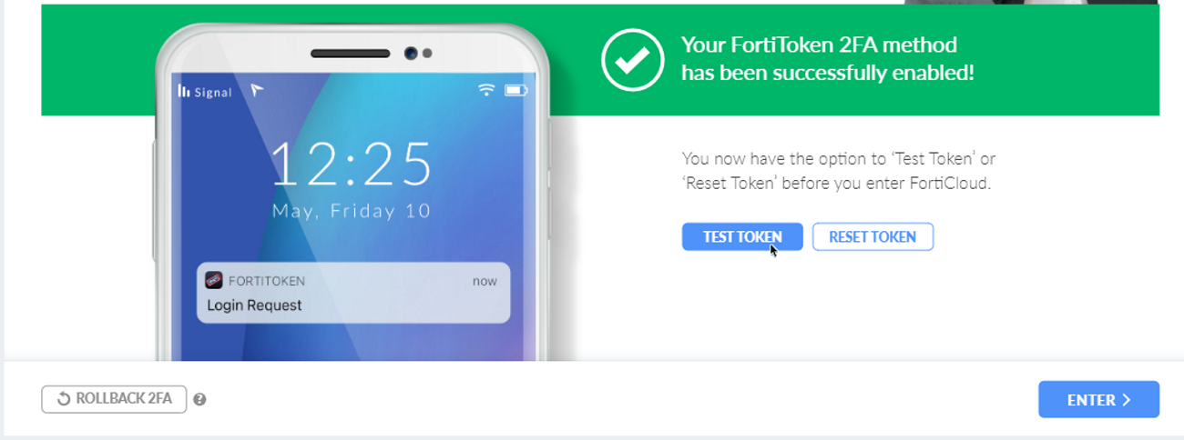Resetting FortiToken for 2FA | FortiCloud Services 23.4.0 | Fortinet ...