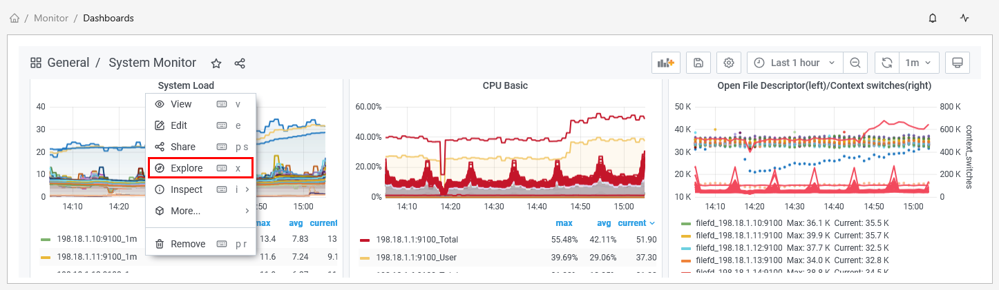 Explore metrics | FortiAnalyzer BigData 7.6.0 | Fortinet Document Library