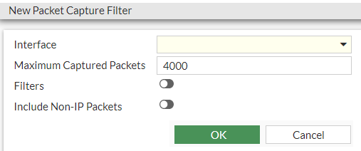 Creating a packet capture filter | FortiSRA 1.4.1 | Fortinet Document ...