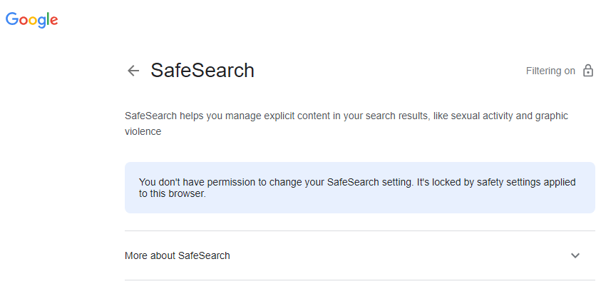 Enforcing safe search in web filter | FortiSASE 23.4.31 | Fortinet ...
