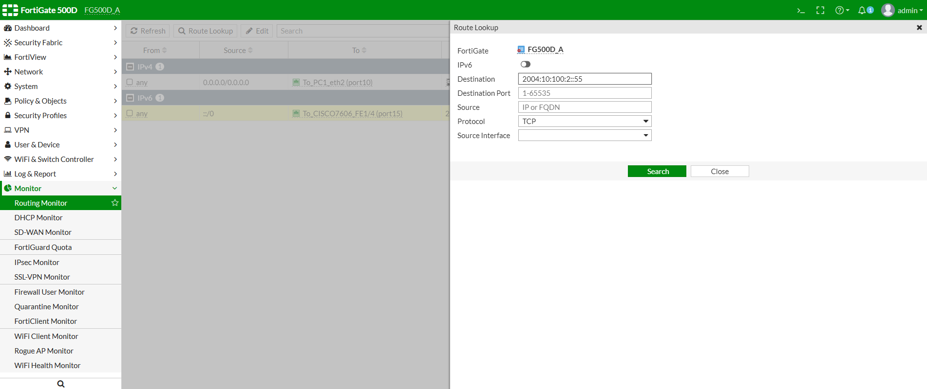 Policy and route checks | FortiGate / FortiOS 6.2.15