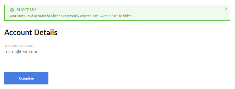 Creating a FortiCloud account | FortiCloud Services 24.2.0 | Fortinet ...