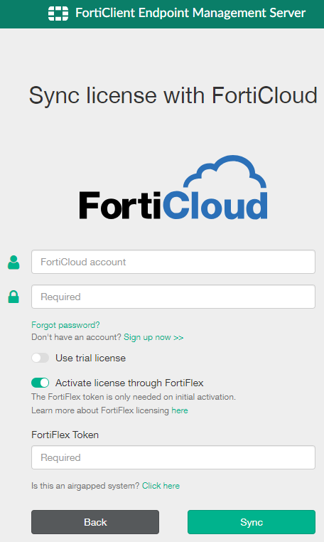 Starting FortiClient EMS and logging in | FortiClient 7.2.9 | Fortinet ...
