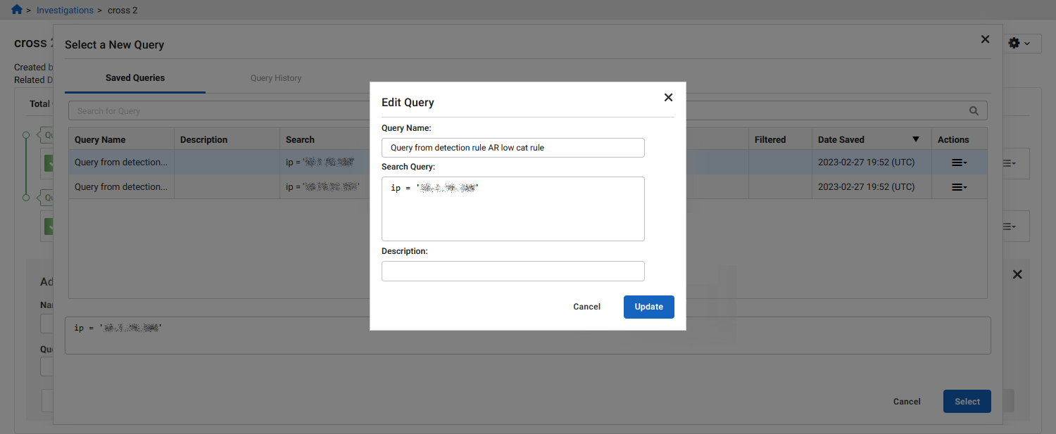 Save queries | FortiNDR Cloud 2023.2.0