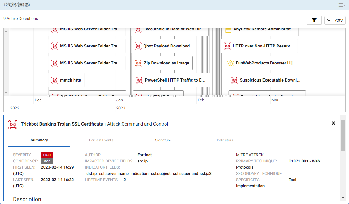 Detection rules | FortiNDR Cloud 2023.1.1