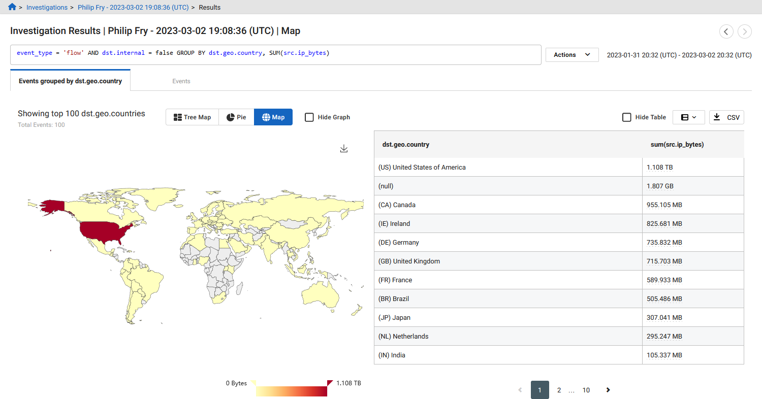 World map | FortiNDR Cloud 2023.2.0