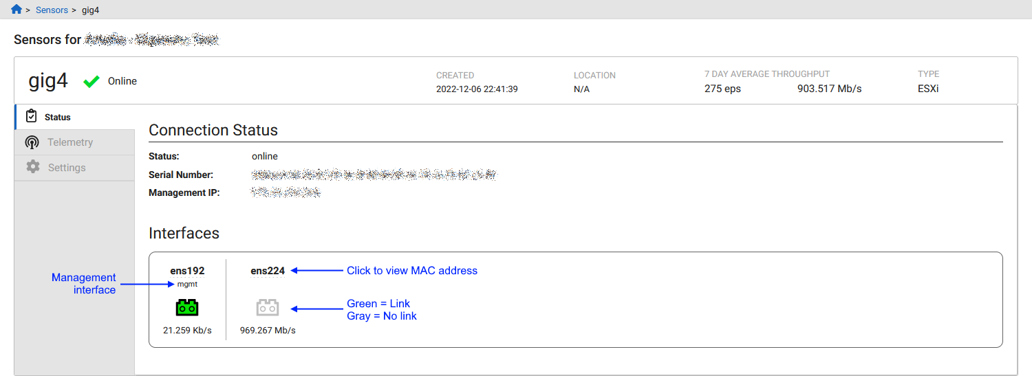 Sensor Status Fortindr Cloud 2023 2 0