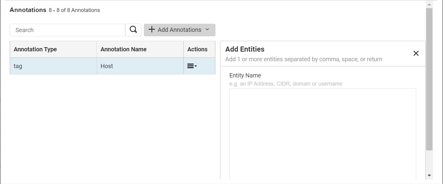 Adding and updating entities | FortiNDR Cloud 2023.1.1
