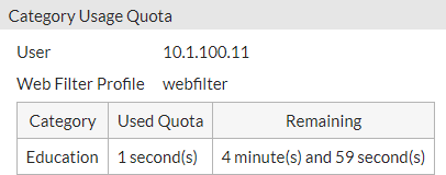 Usage quota | FortiGate / FortiOS 7.0.3 | Fortinet Document Library