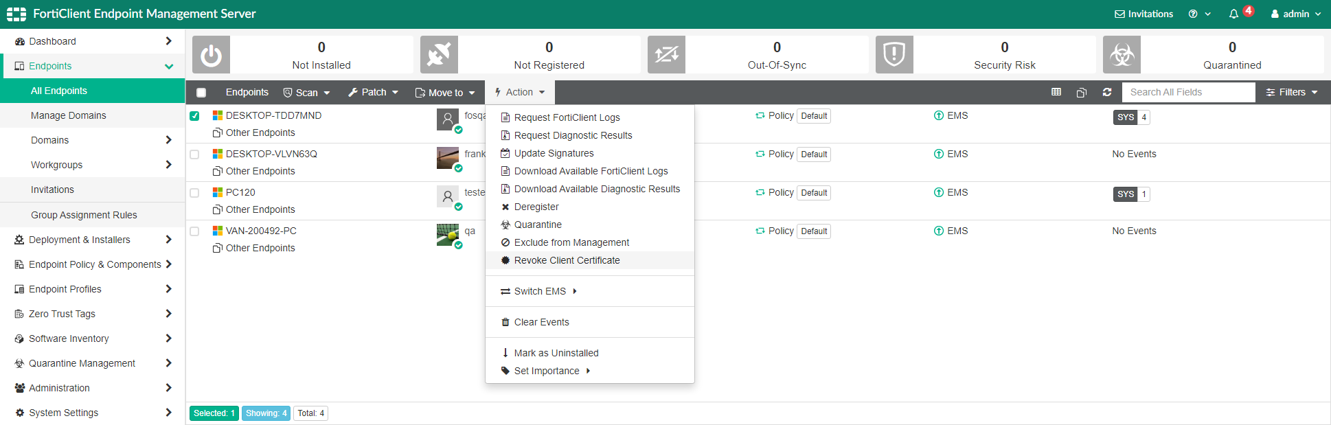 Establish device identity and trust context with FortiClient EMS ...