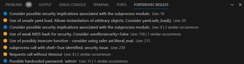 Viewing Scan Results | FortiDevSec 24.4.0 | Fortinet Document Library