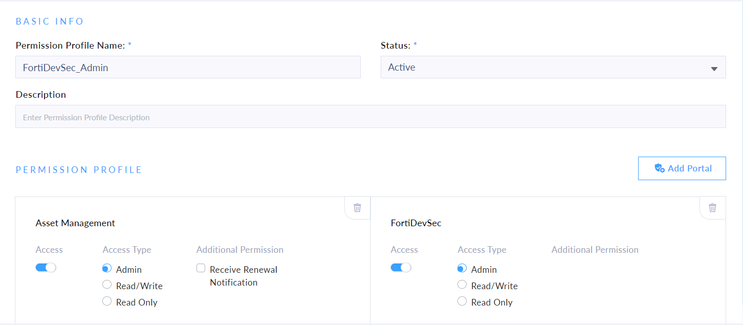 Permission Profiles | FortiDevSec 24.4.0 | Fortinet Document Library